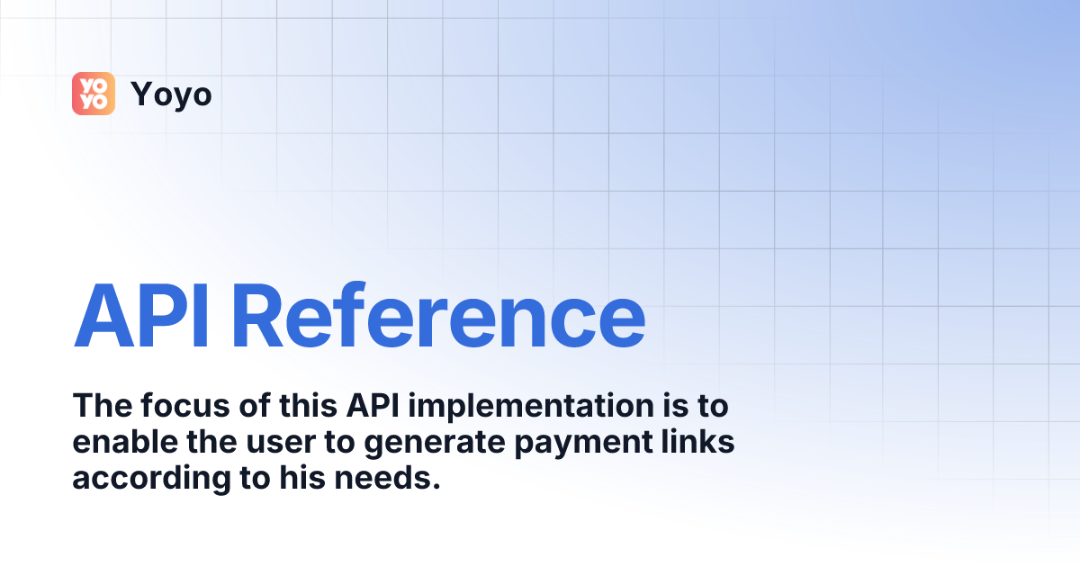 API Reference | Yoyo